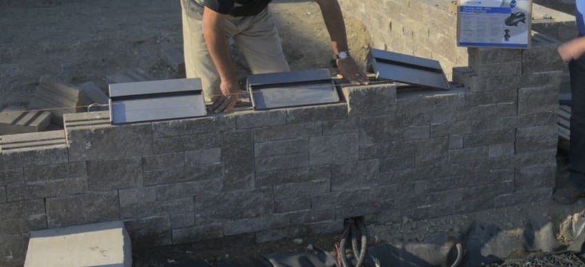 How to Integrate Waterfall Spillways from Aquascape in a Retaining Wall