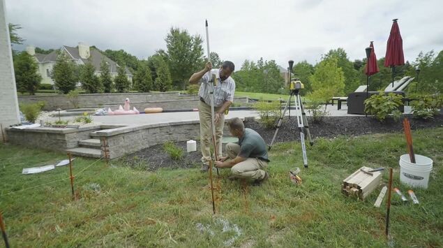 The best way to shoot grades and establish elevations.