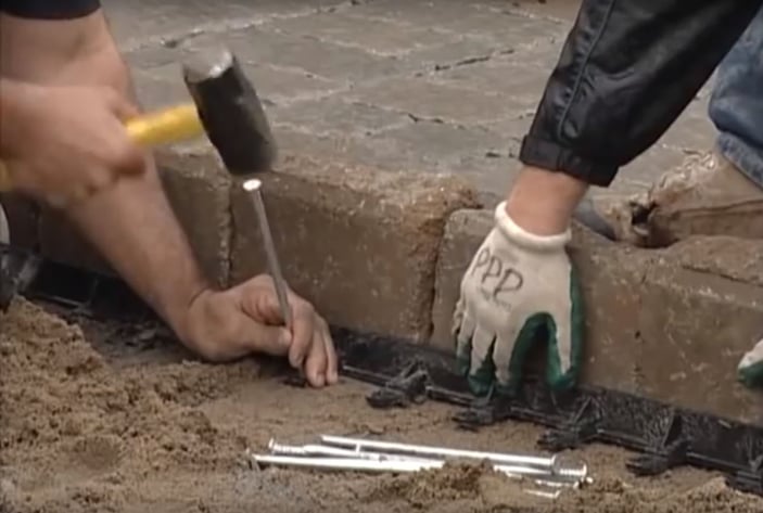 Installation of an Edge Restraint