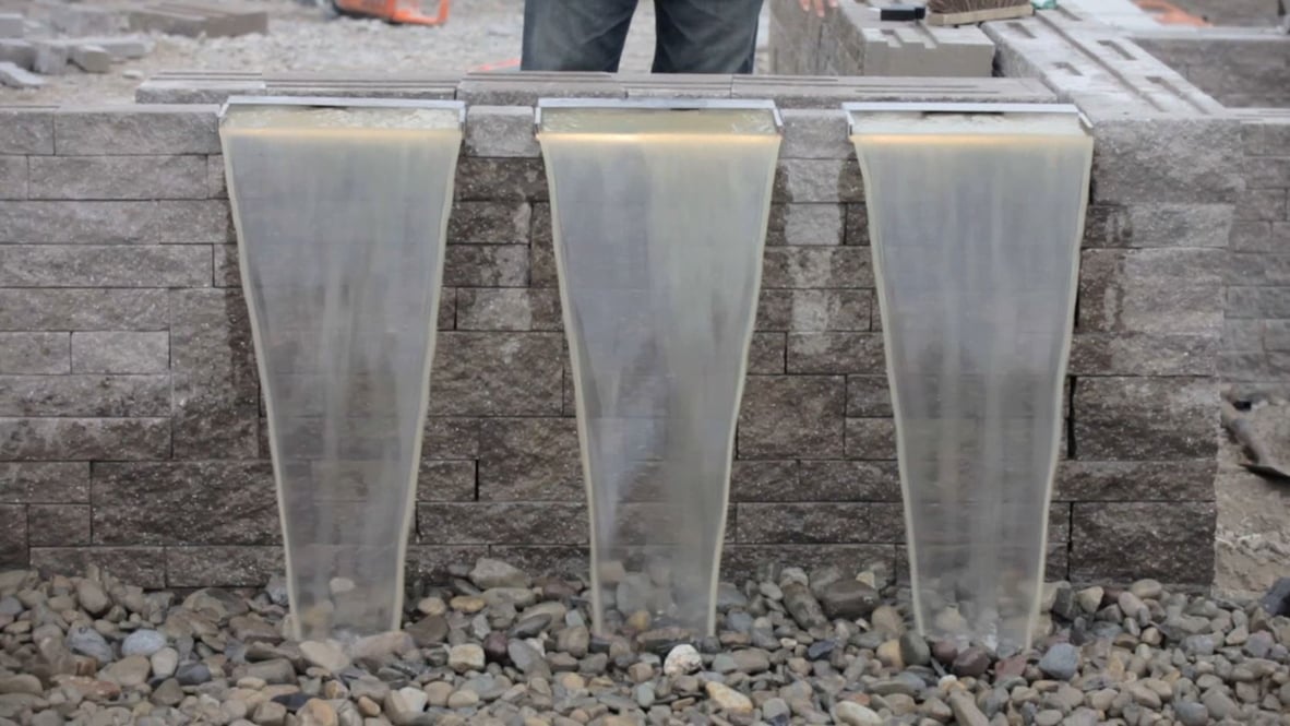 How to Integrate Waterfall Spillways from Aquascape in a Retaining Wall